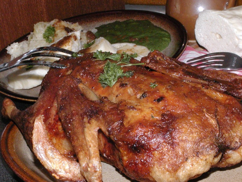 Pečená kachna s jablky recept | Vaření.cz